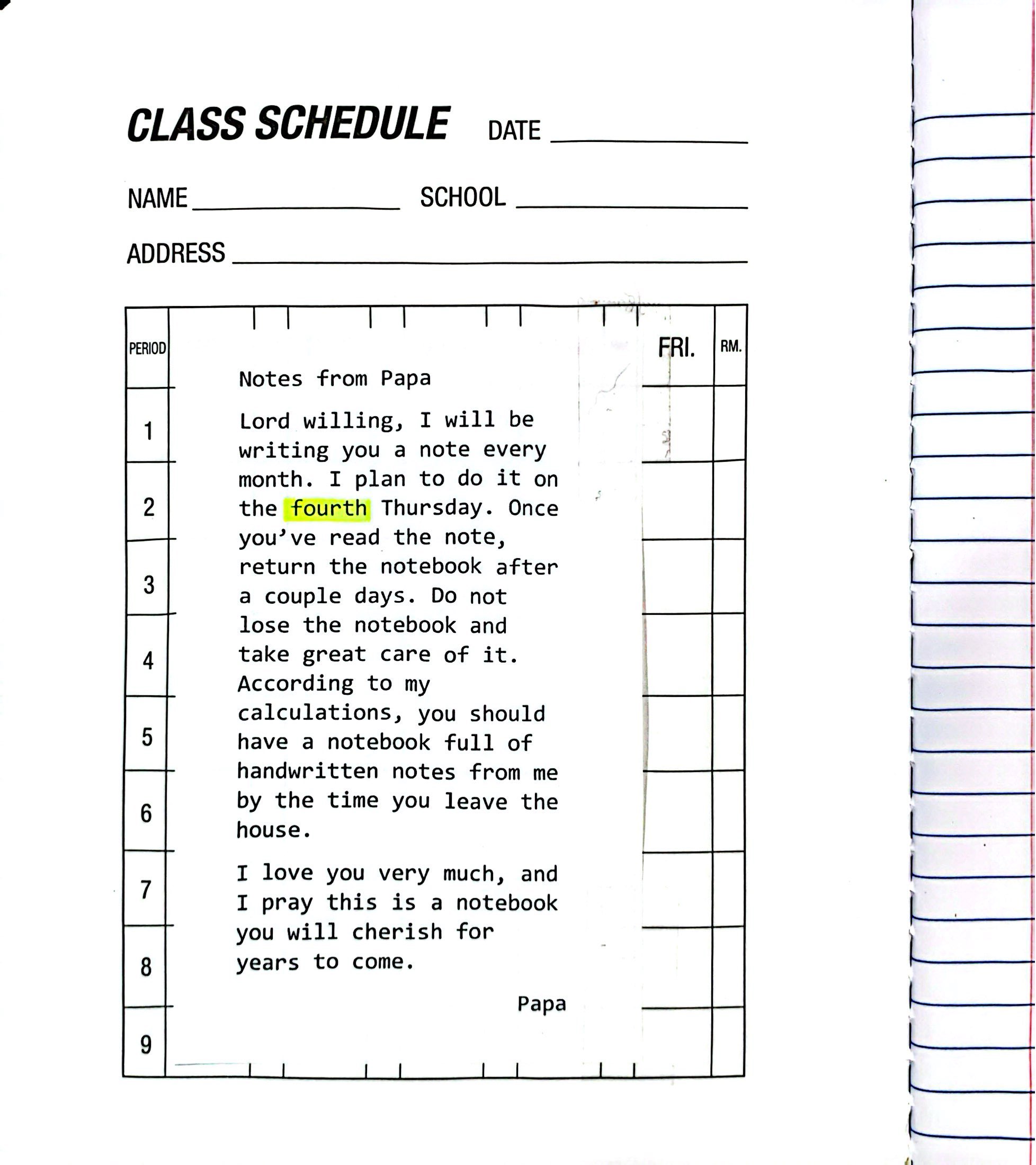 Handwritten Notes – Mr. Klunick Tutoring